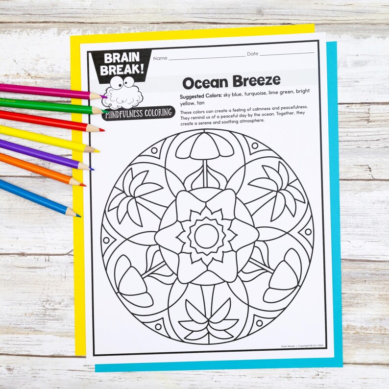 Mindfulness Coloring Pages Activities for Kids Coloring Pages for Kids ...