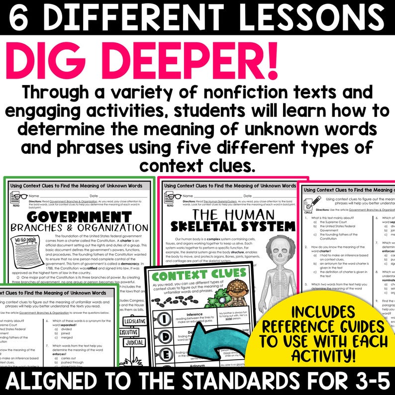 Context Clues Anchor Chart, Vocabulary Worksheets, Reading ...