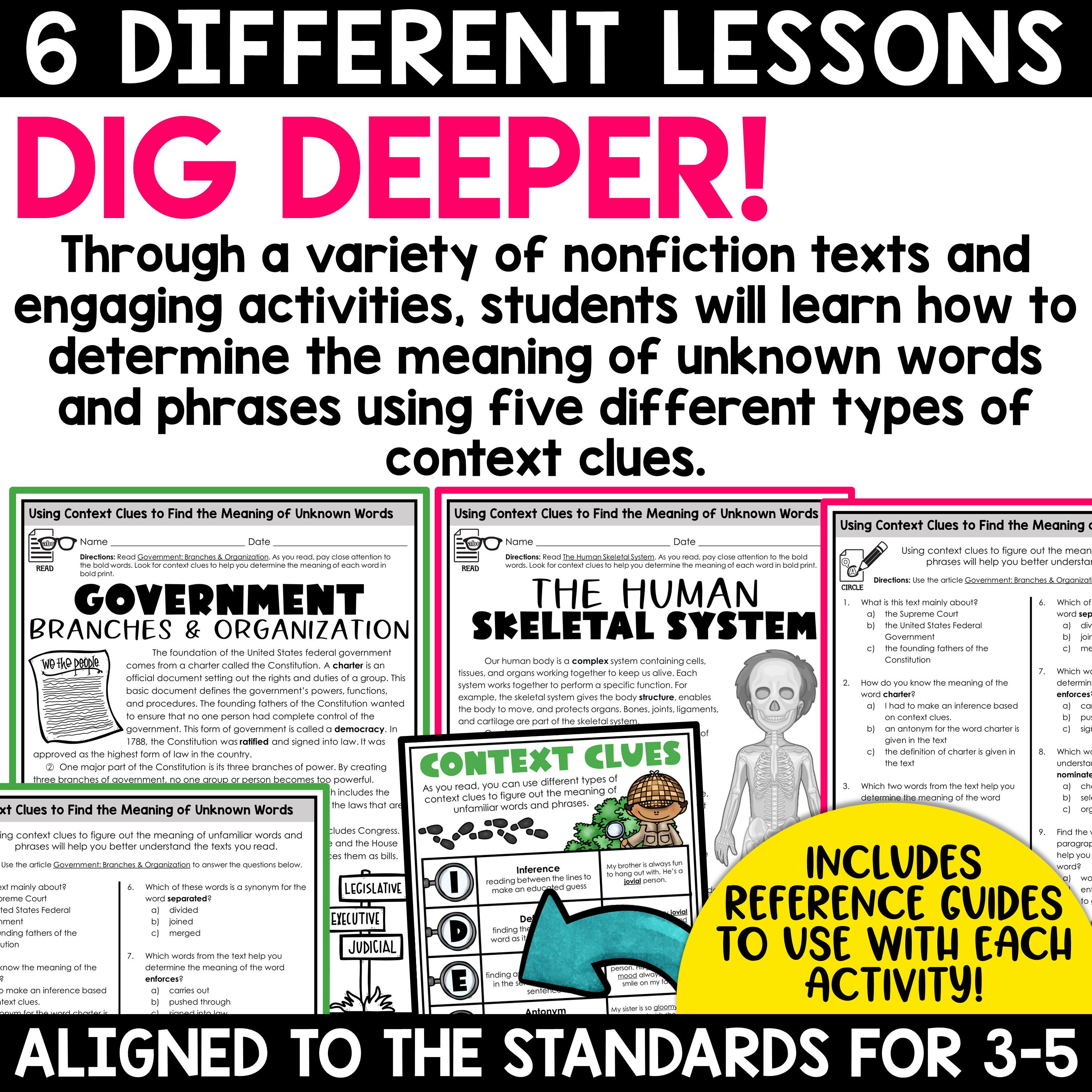 Context Clues Anchor Chart, Vocabulary Worksheets, Reading ...