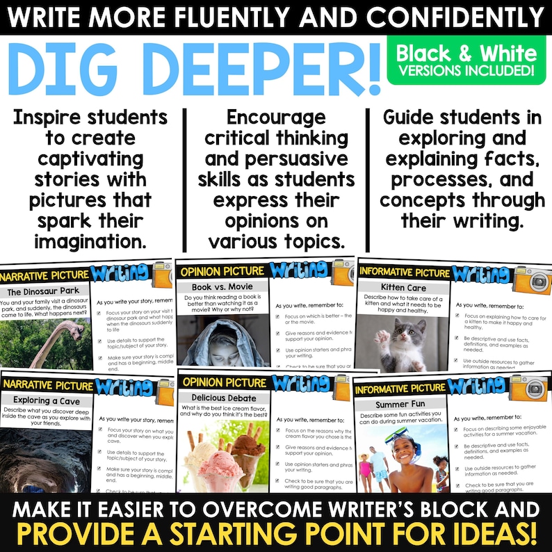 Picture Writing Prompts for Kids Creative Writing Prompts Worksheets ...