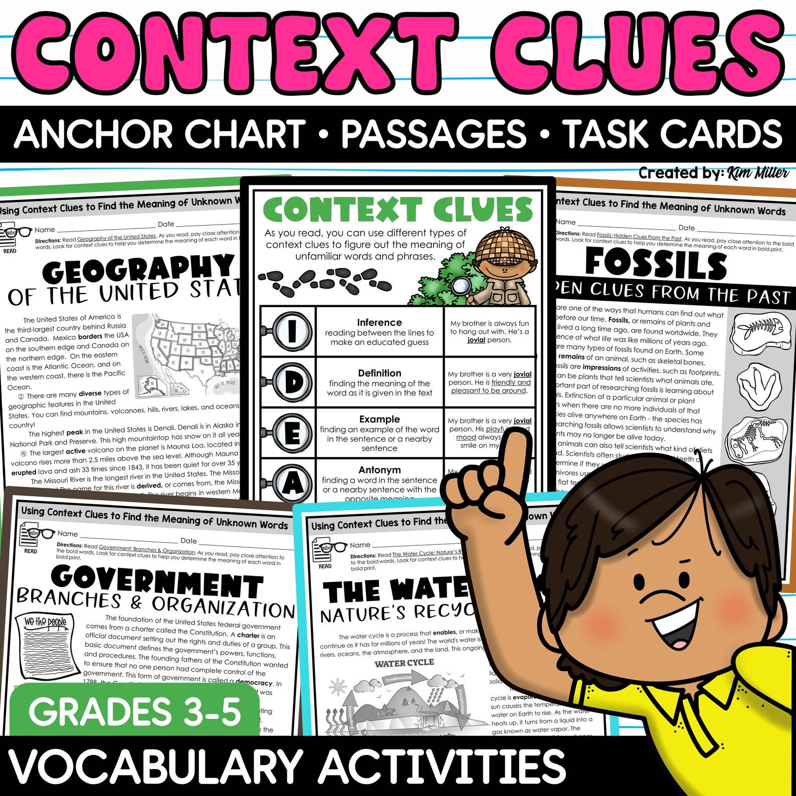 Context Clues Anchor Chart, Vocabulary Worksheets, Reading ...