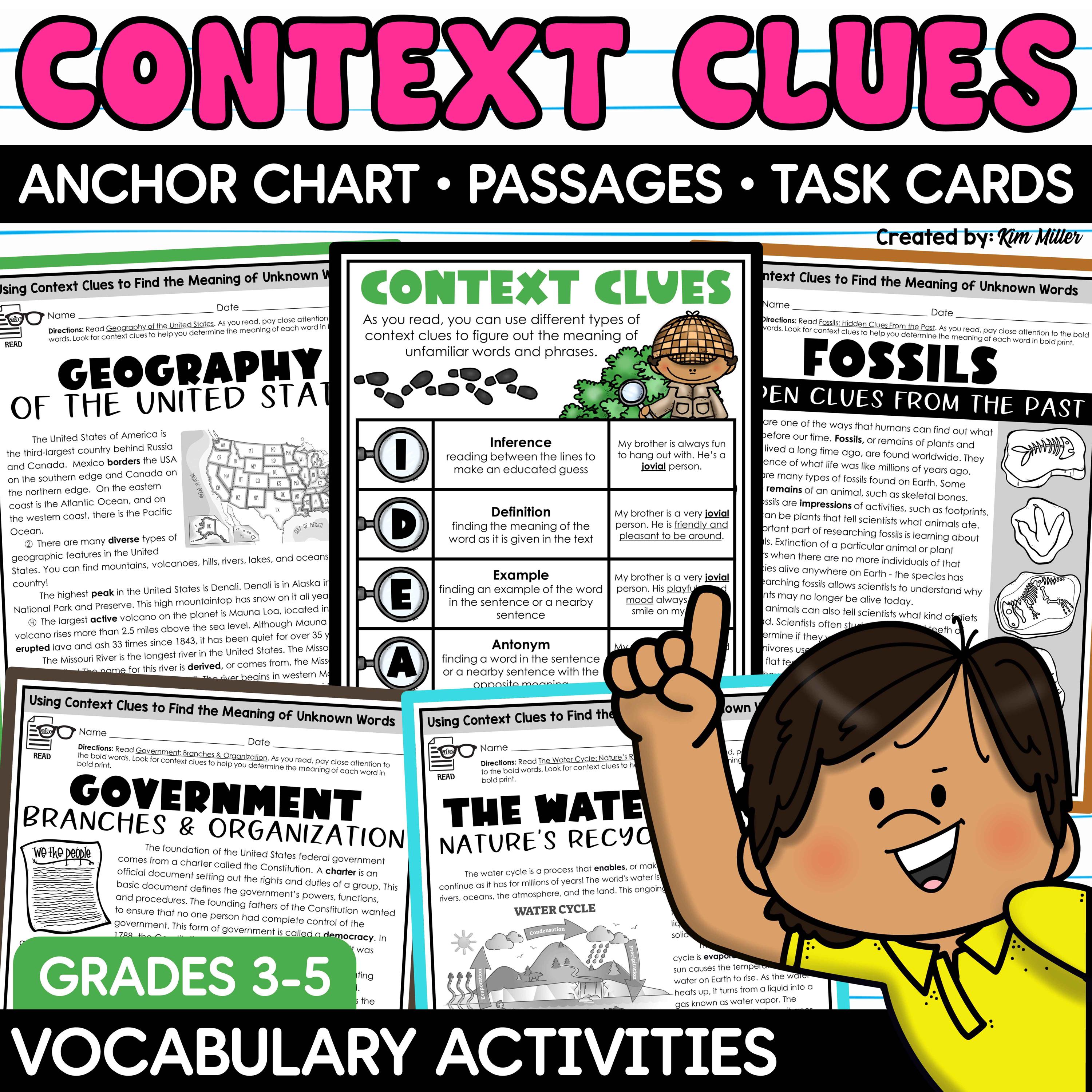 Context Clues Anchor Chart, Vocabulary Worksheets, Reading ...