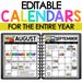 Teacher Calendar 2025-2026 | EDITABLE Monthly Calendar Templates ...