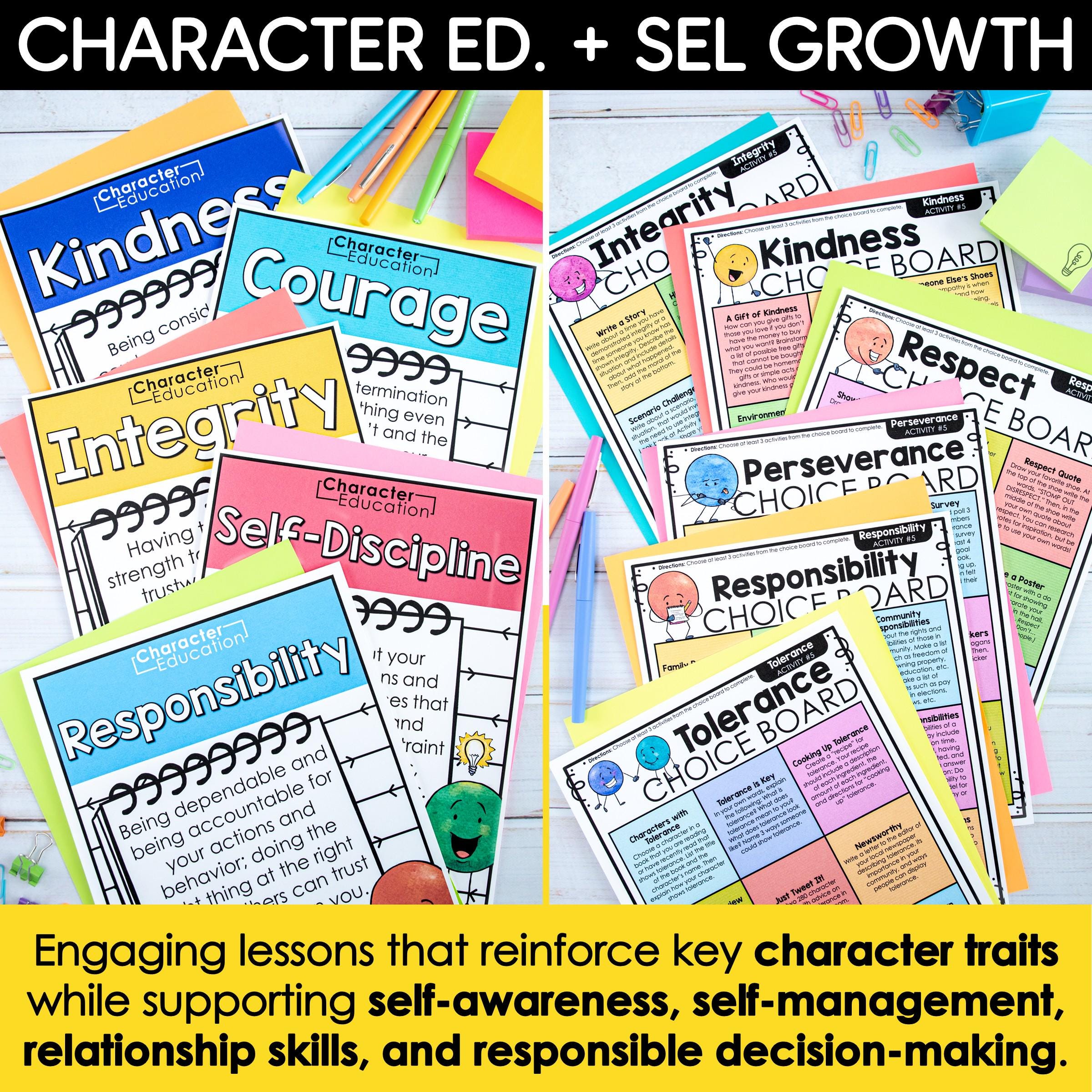 Character Education Social Emotional Learning Activities SEL Social ...