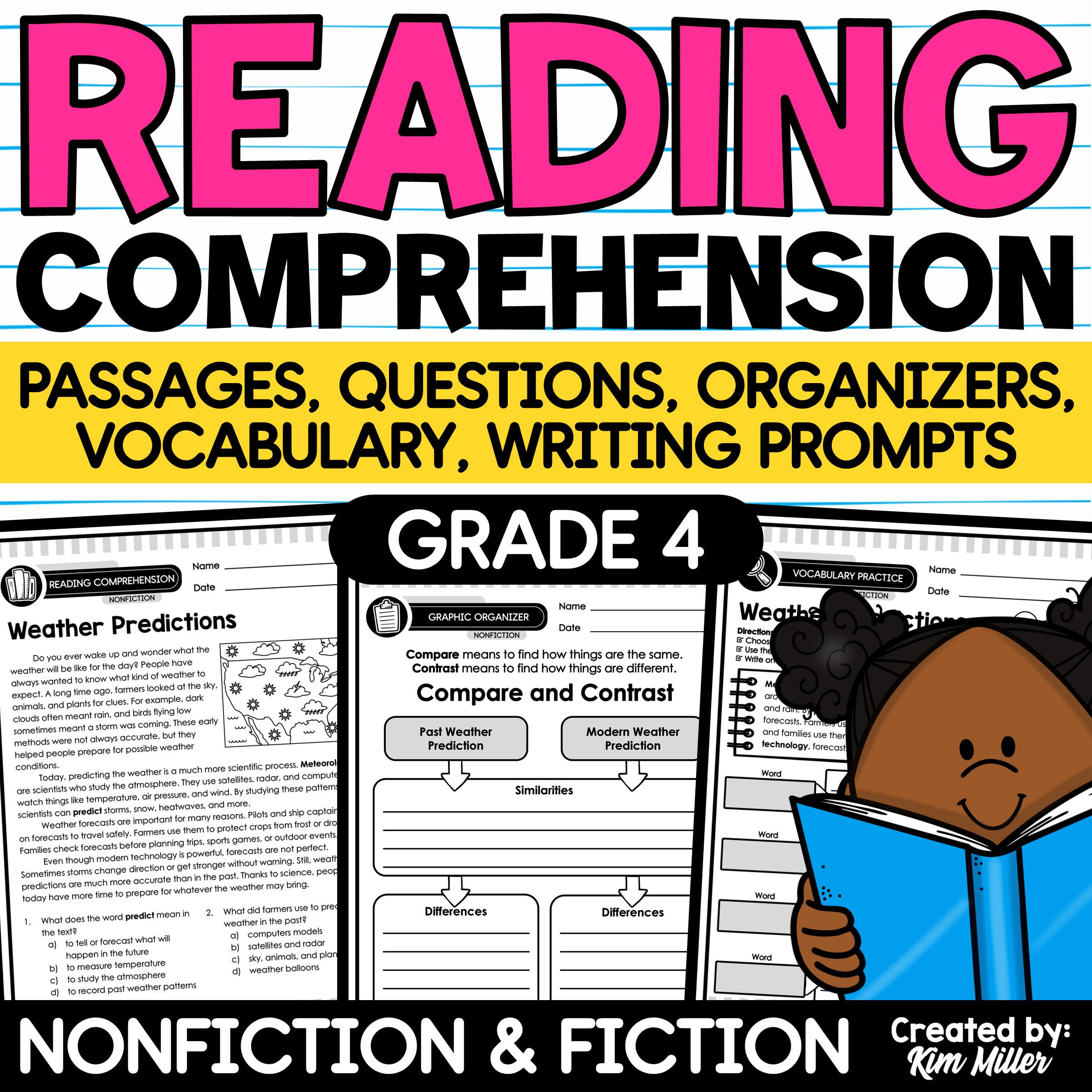 4th Grade Reading Comprehension Passages With Questions, Graphic ...