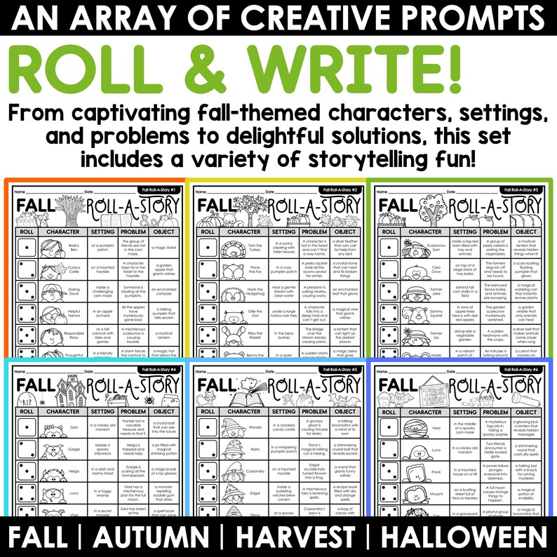 Fall Writing Prompts for Kids Creative Writing Prompts Worksheets ...