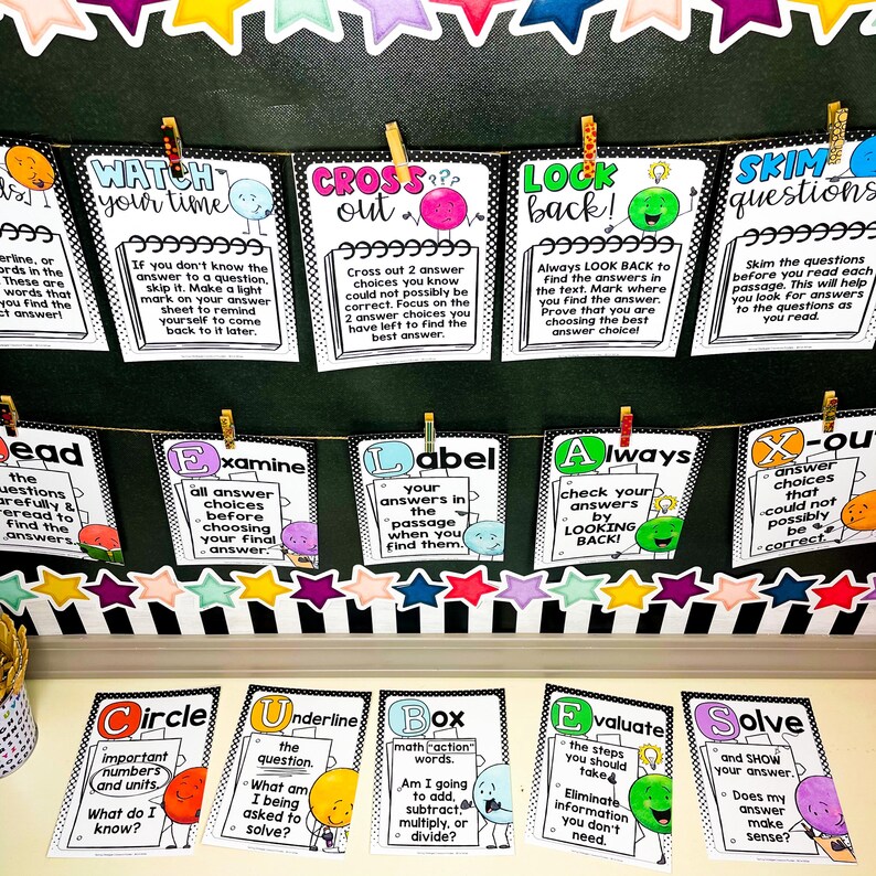 Test Taking Strategies Posters Printable | Motivational Testing ...