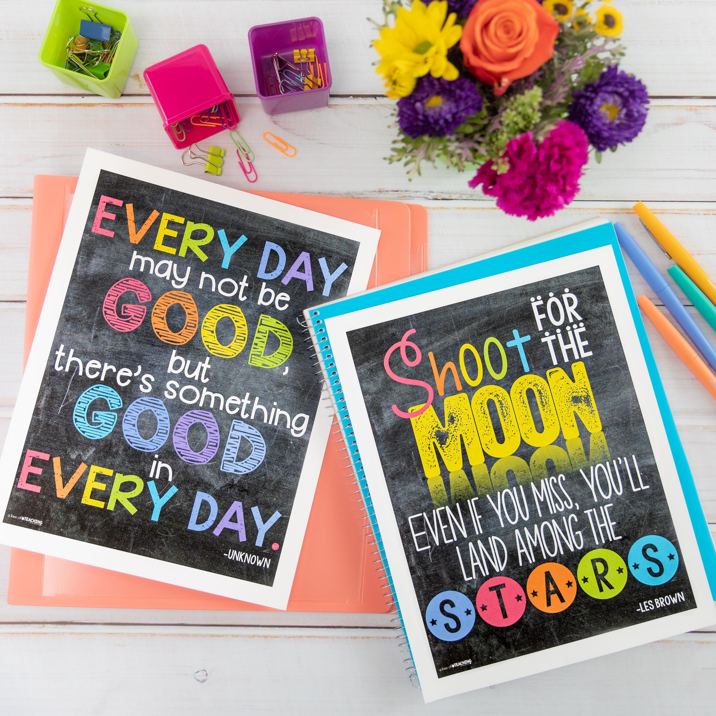 Motivational Growth Mindset Posters for Classroom Teachers, Inspiring ...