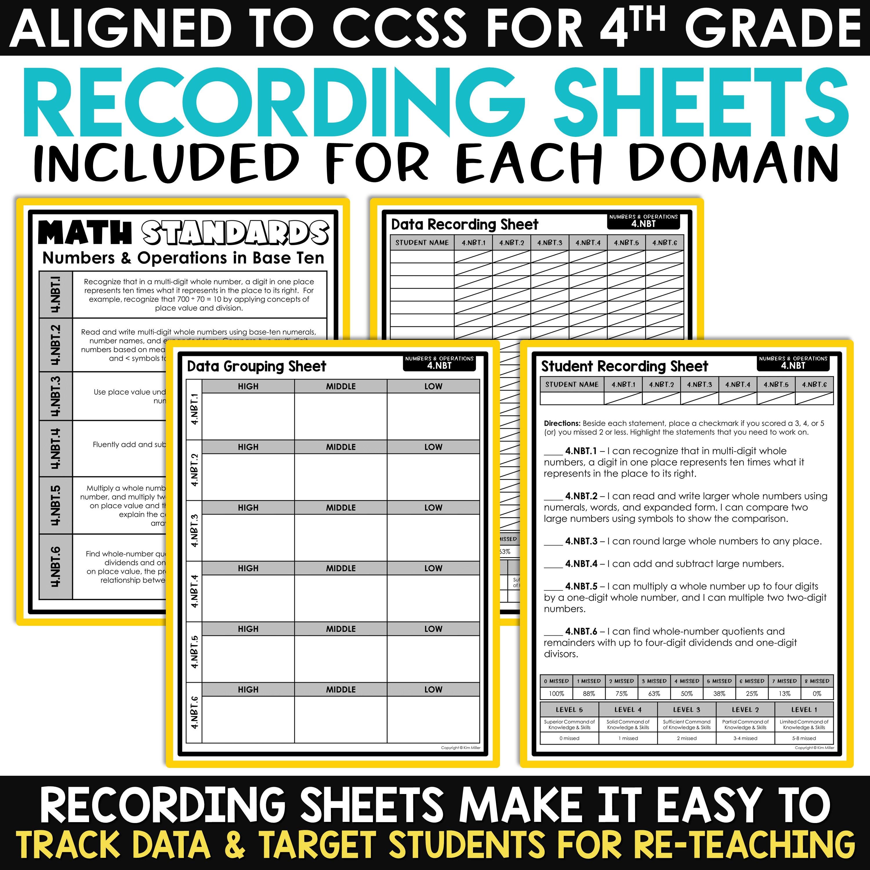4th Grade Math Worksheet, 4th Grade Math Printable, Fourth Grade Math ...