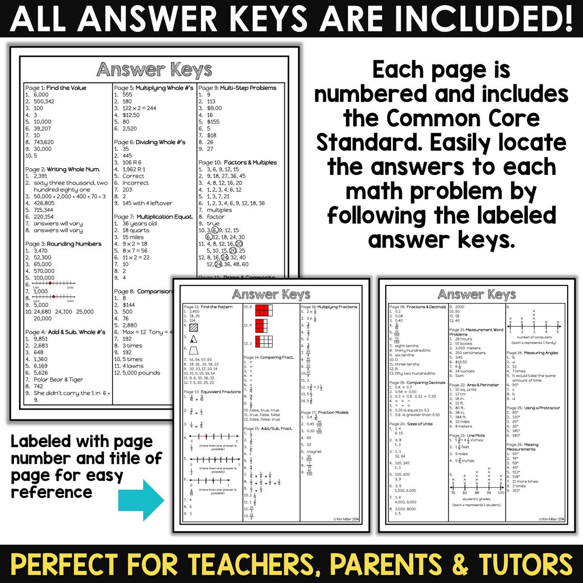4th Grade Math Review Summer Math Worksheet, 4th Grade Math Printable ...