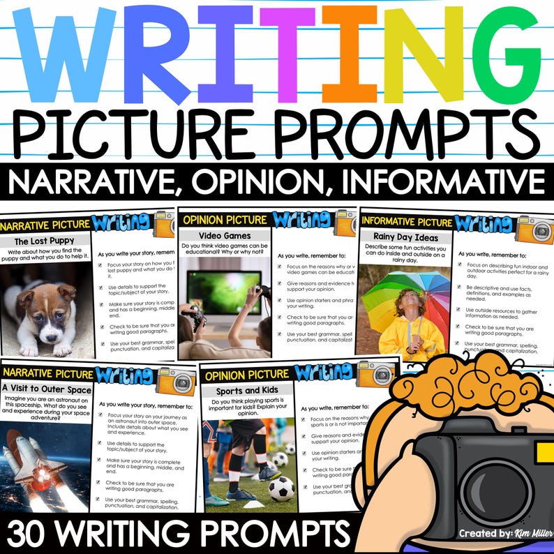 Picture Writing Prompts for Kids Creative Writing Prompts Worksheets ...
