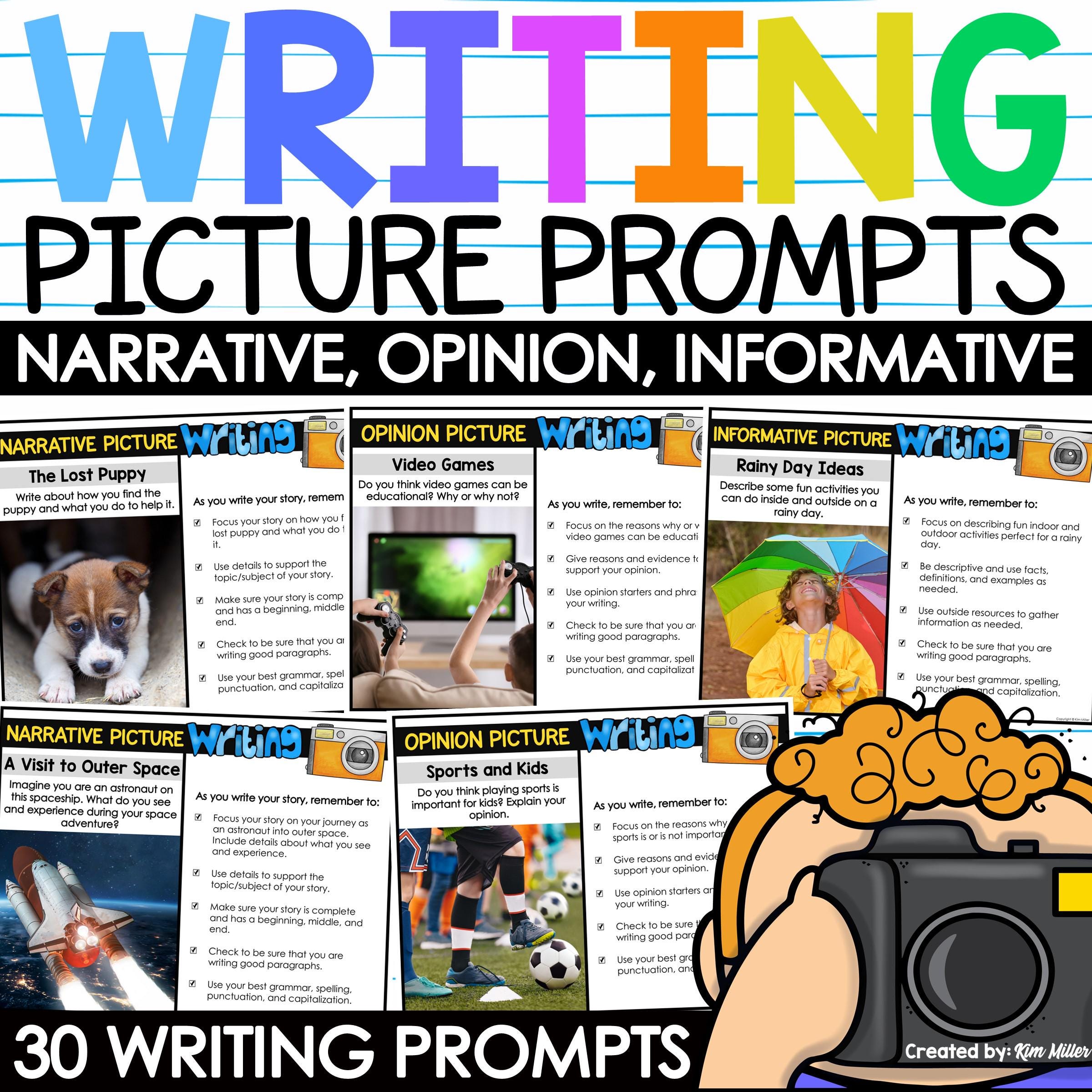 Picture Writing Prompts for Kids Creative Writing Prompts Worksheets ...