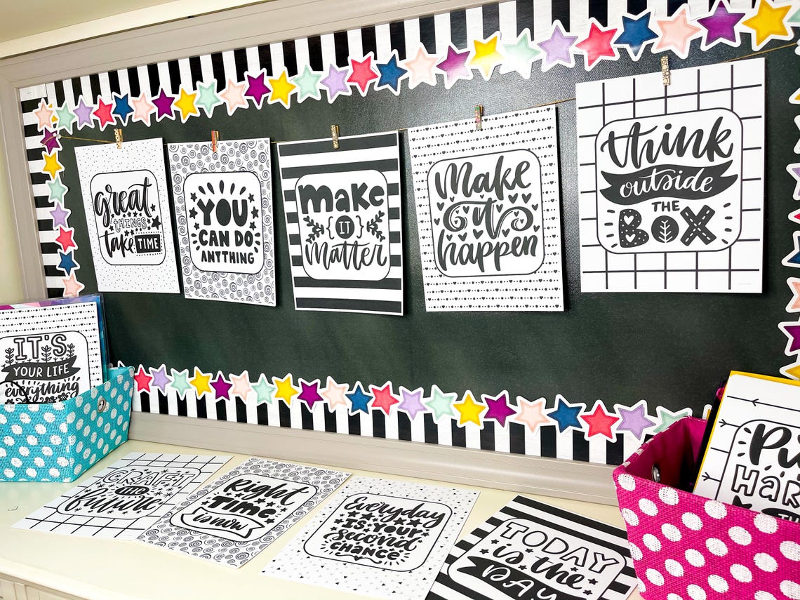 Testing Motivation Coloring Pages & Posters Test Prep Encouragement for ...