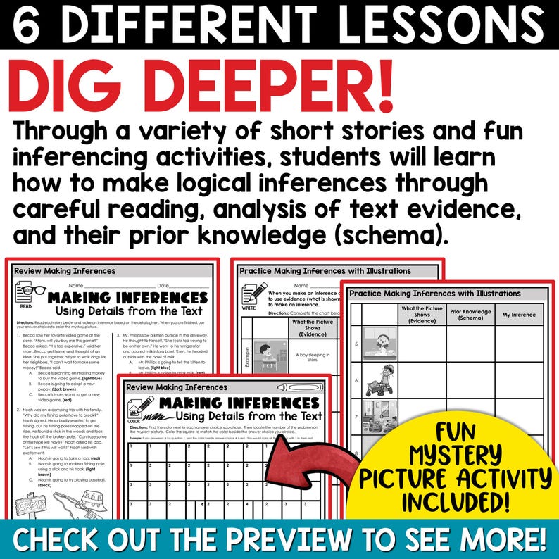 Making Inferences Drawing Conclusions Printable Worksheets, Inference ...
