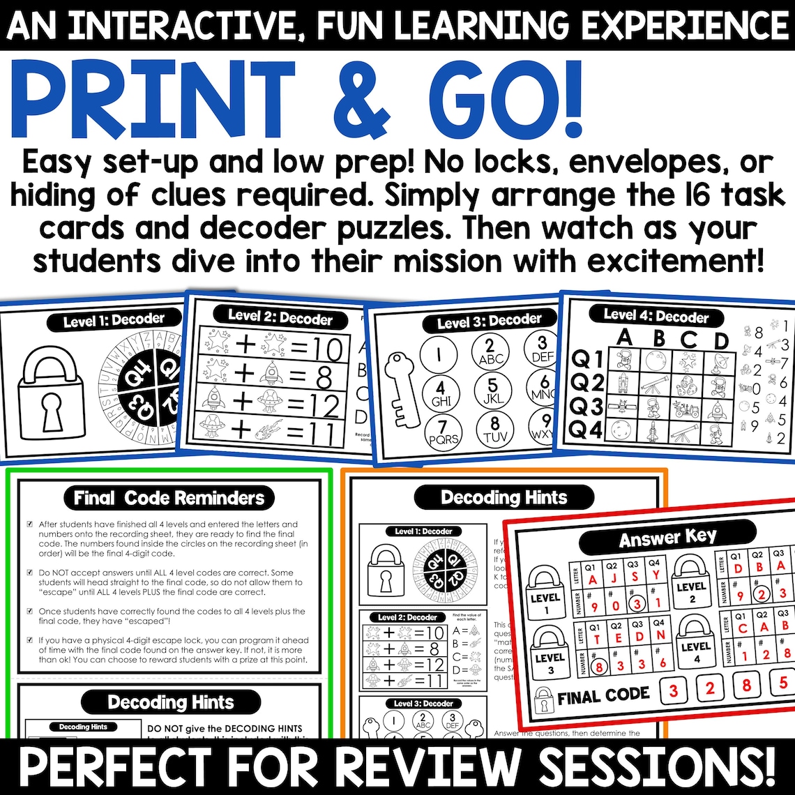 Moon Phases Escape Room Activity, Teaching Phases of the Moon, Science ...