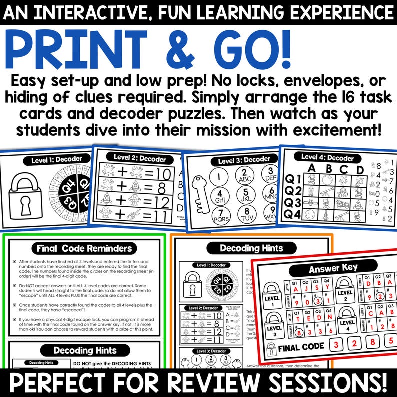 Moon Phases Escape Room Activity, Teaching Phases of the Moon, Science ...