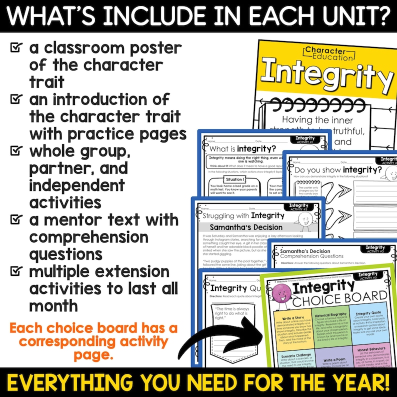 Character Education Social Emotional Learning Activities SEL Social ...