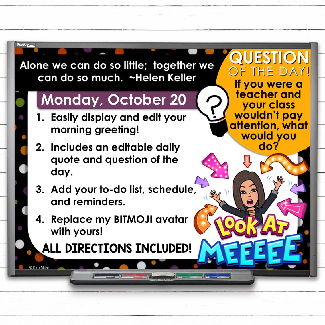 Morning Slides for Teachers Template, Morning Meeting Slides, Daily ...