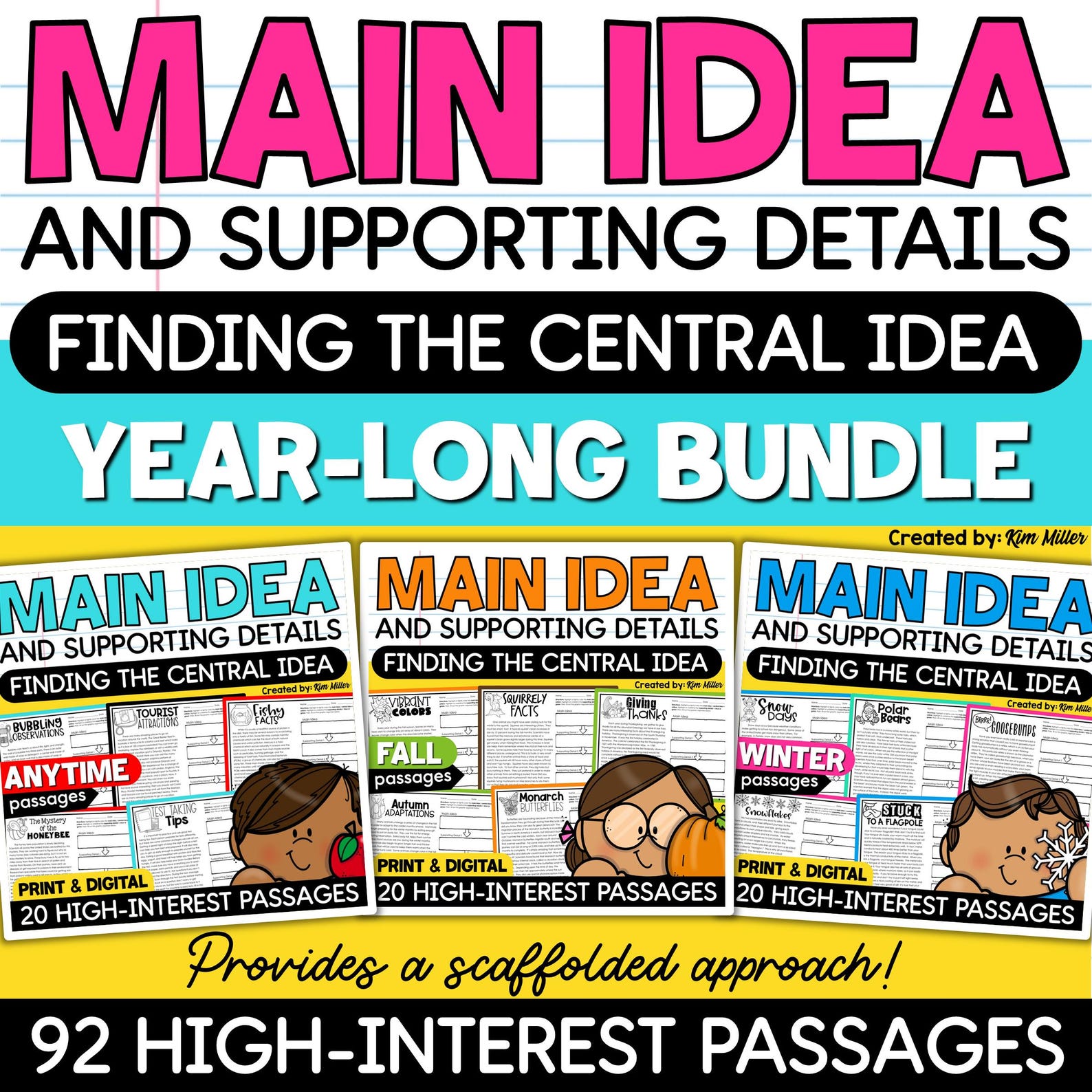 Main Idea and Supporting Details Worksheets Graphic Organizer Central ...