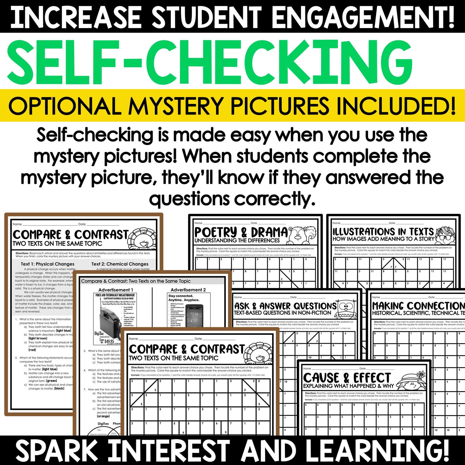 Fall Autumn Reading Comprehension Passages Worksheets Printables 3rd ...
