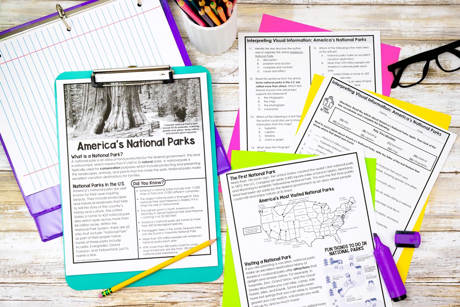 Nonfiction Text Features Worksheets, Informational Text, Reading ...