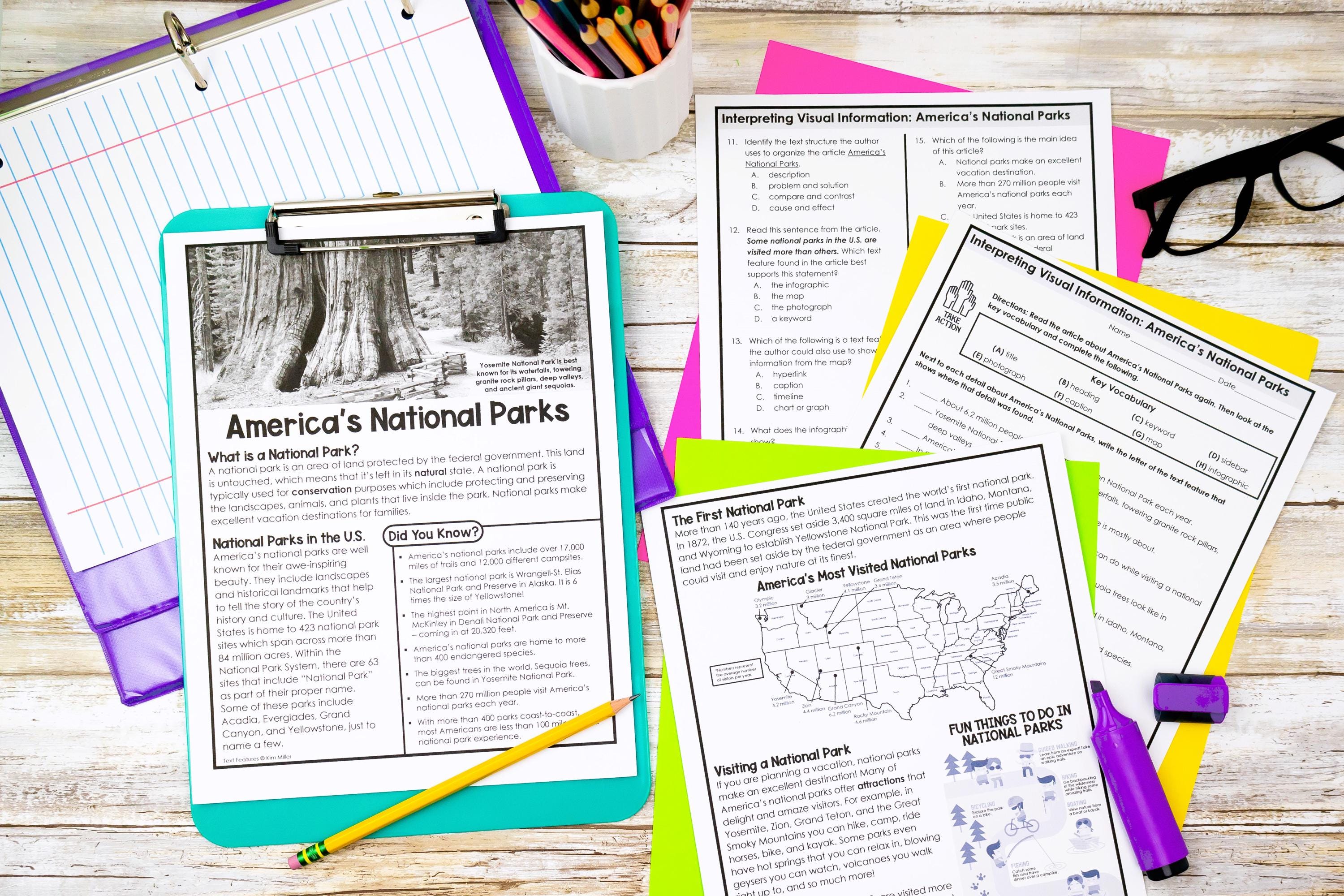 Nonfiction Text Features Worksheets, Informational Text, Reading ...
