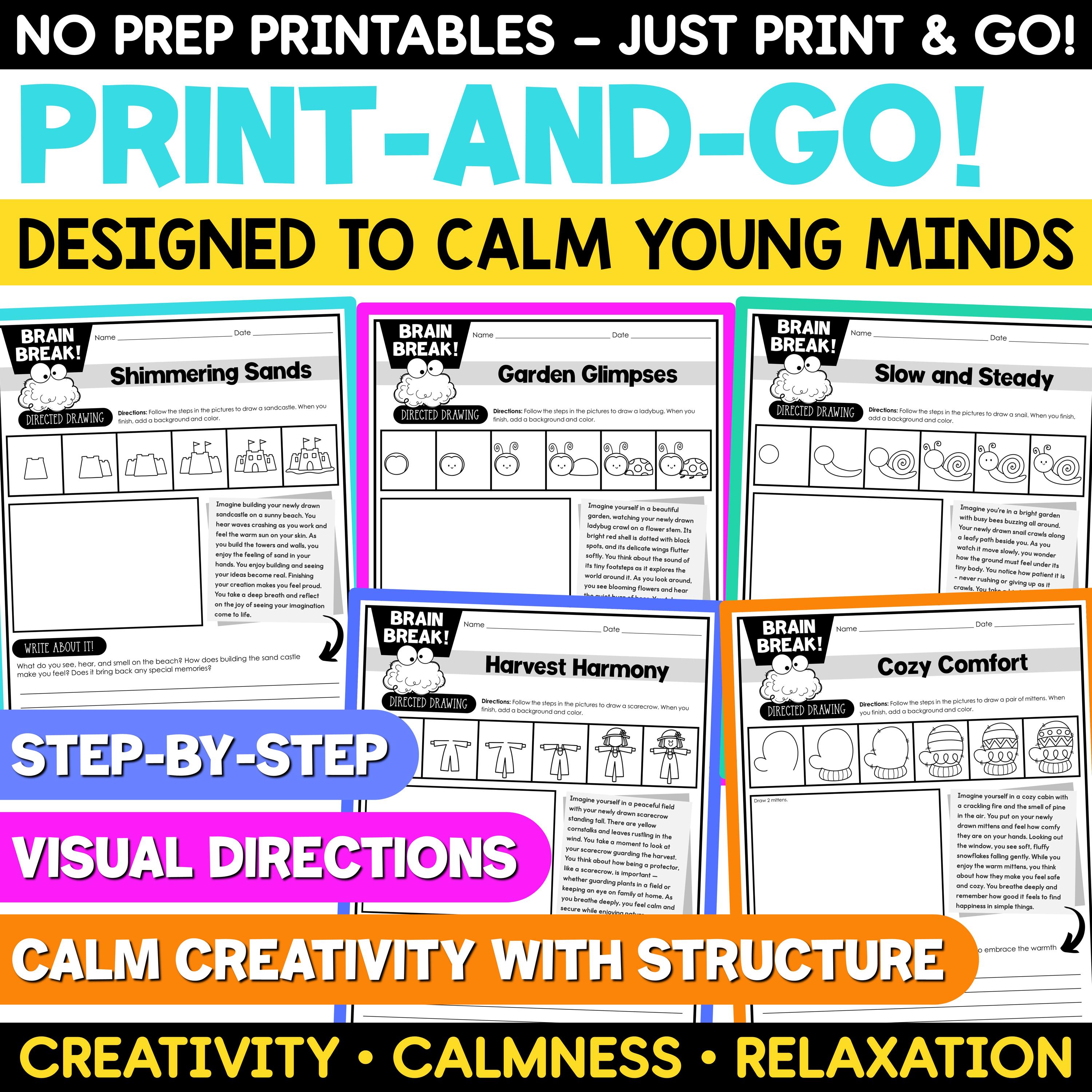 Mindfulness Activities for Kids | Directed Drawing | Brain Breaks ...