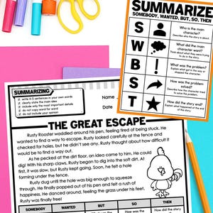 Summary Writing Practice Worksheets | Summarizing Posters Anchor Charts ...