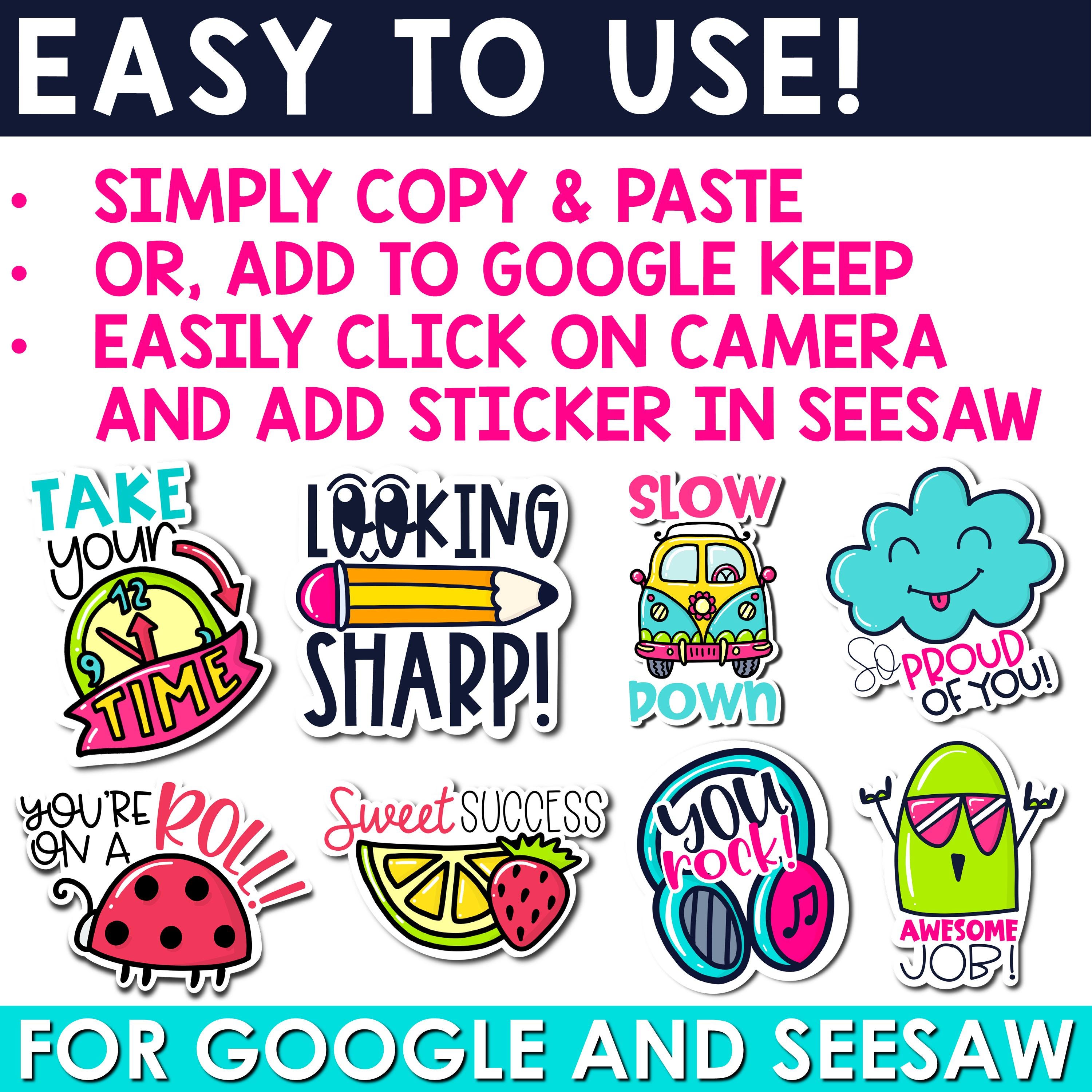 Digital Stickers for Teachers Digital Stickers for Student Work School ...