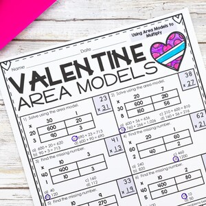 Valentine's Day Math & Reading Activities, 4th 5th Grade (instant ...