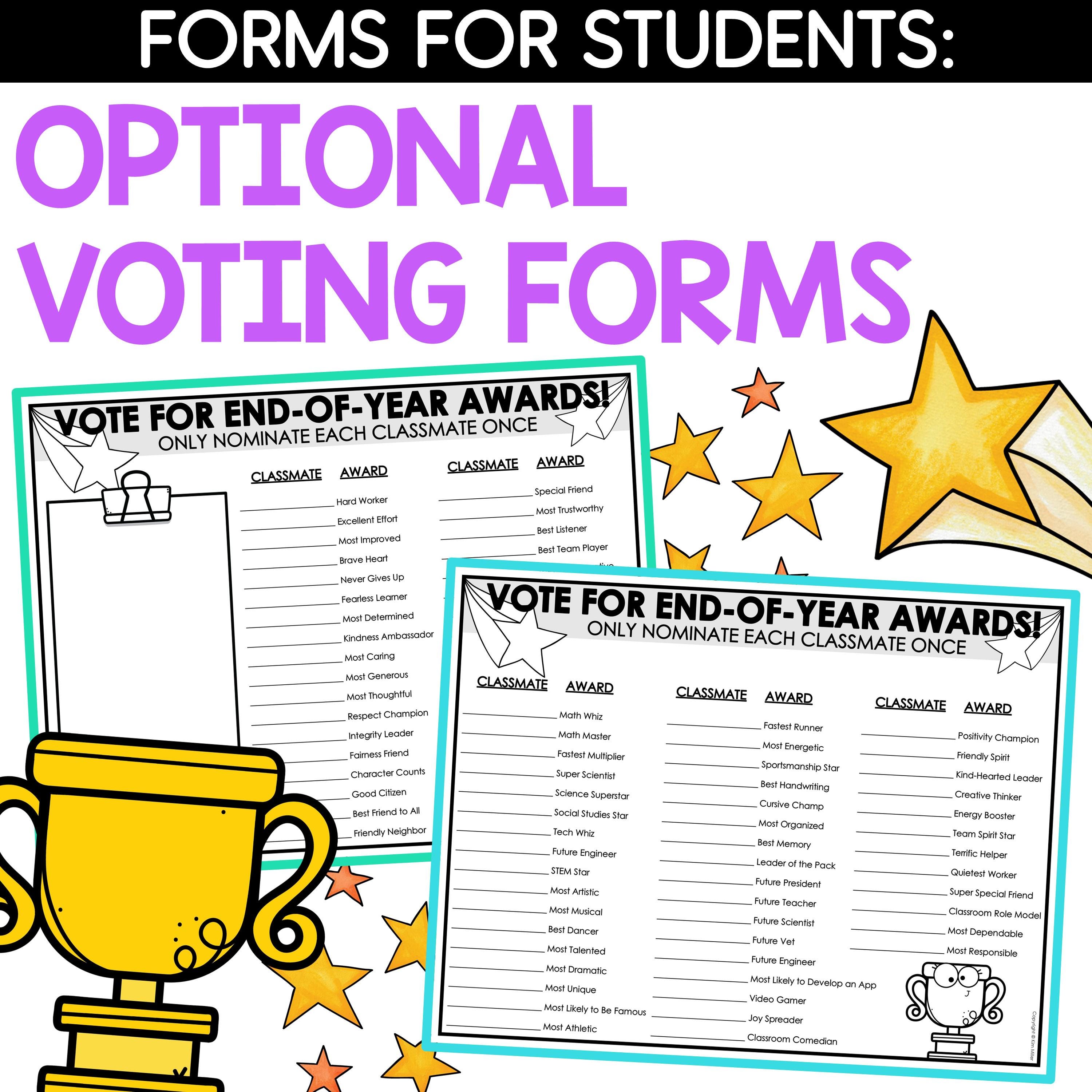 End of Year Student Awards Bundle | Editable Certificates for Classroom ...