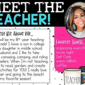 Back to School Slides Templates EDITABLE | Meet the Teacher Slideshow ...