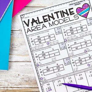 Valentine's Day Math & Reading Activities, 4th 5th Grade (instant ...