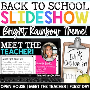 Back to School Slides Templates EDITABLE | Meet the Teacher Slideshow ...