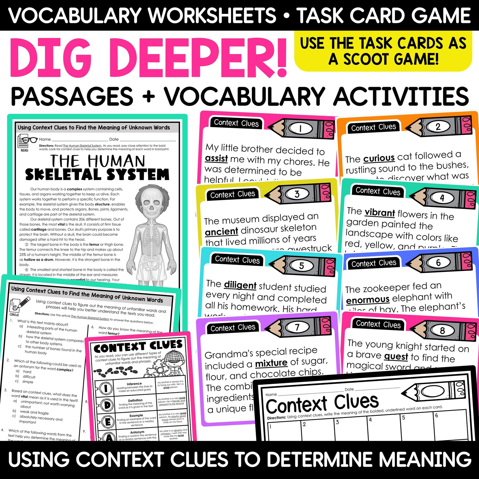 Context Clues Anchor Chart, Vocabulary Worksheets, Reading ...