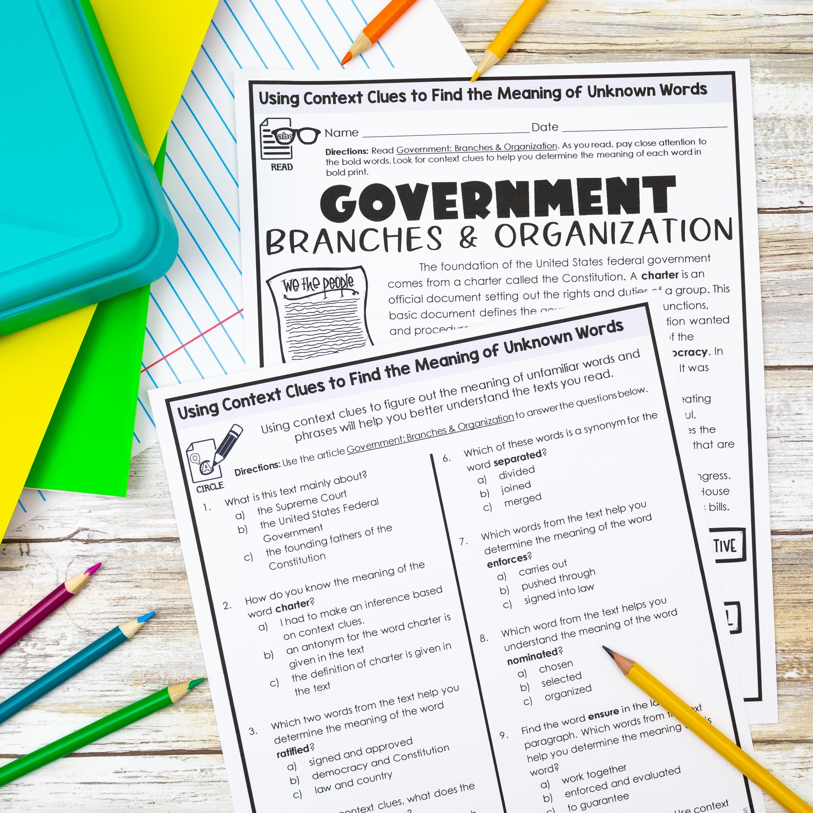 Context Clues Anchor Chart, Vocabulary Worksheets, Reading ...