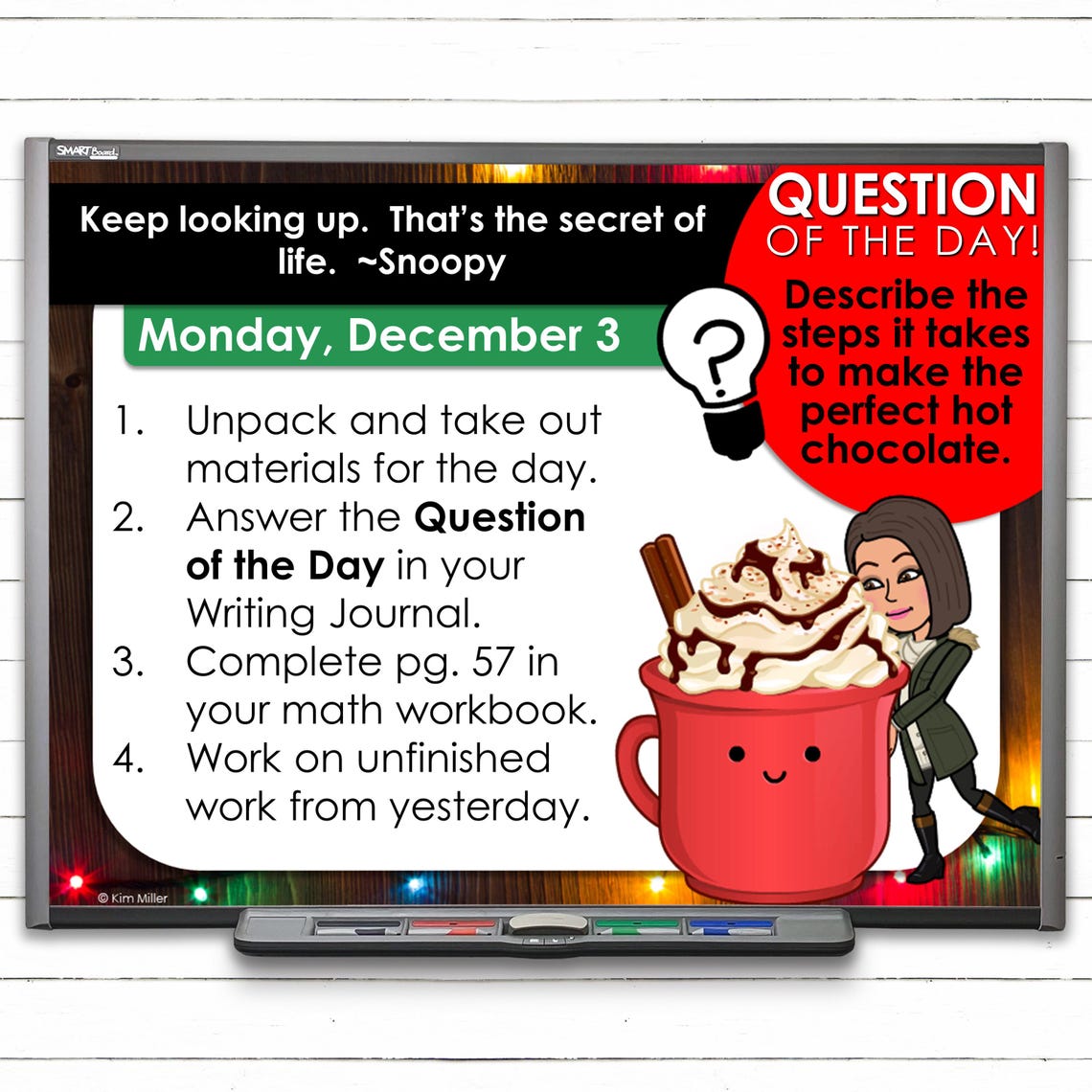 Morning Slides for Teachers Template, Morning Meeting Slides, Daily ...