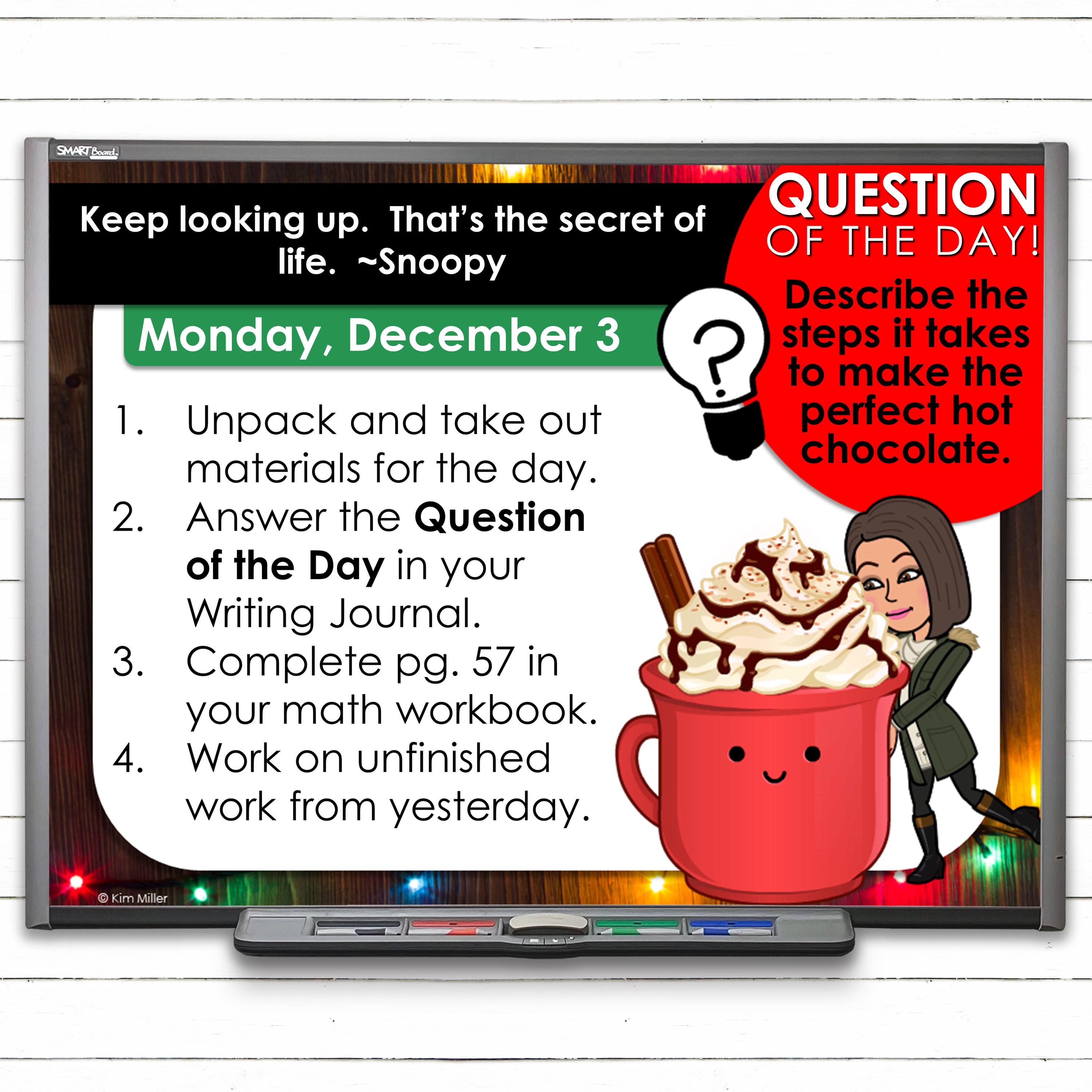 Morning Slides for Teachers Template, Morning Meeting Slides, Daily ...