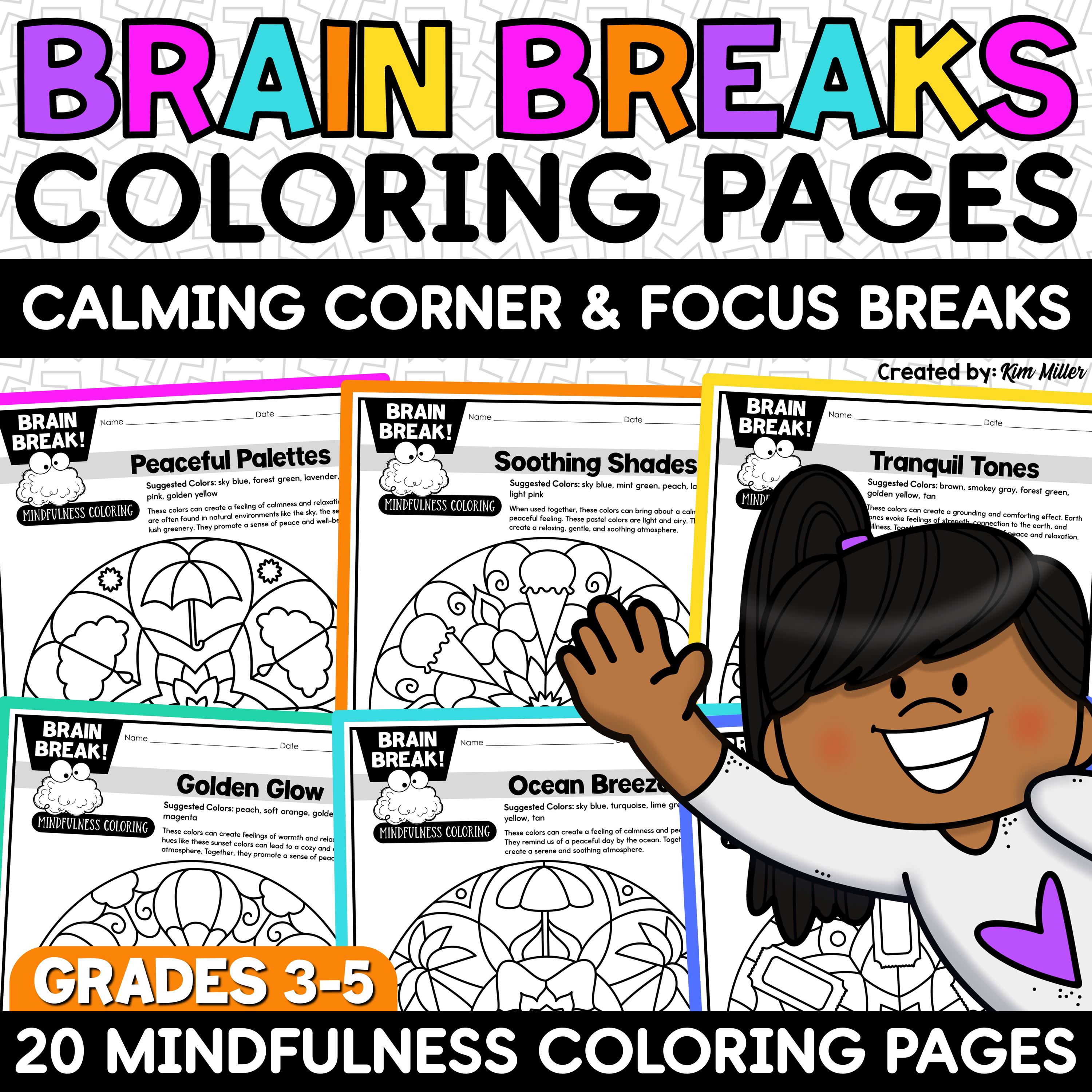 Mindfulness Coloring Pages Activities for Kids | Coloring Pages for ...