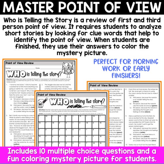 Point Of View 5th Grade Worksheet