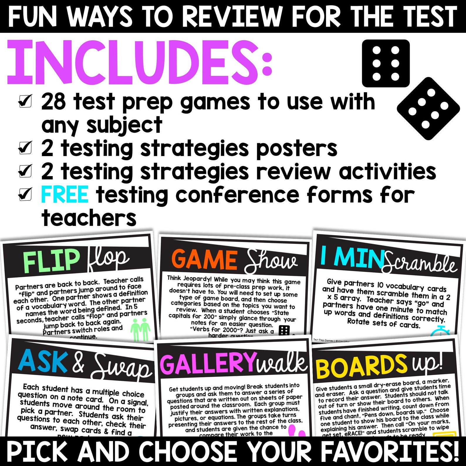 Test Taking Strategies & Motivational Games | Classroom Test Prep ...