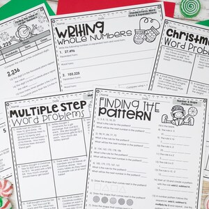 Christmas Math Reading Writing Worksheets | No Prep 4th–5th Grade ...