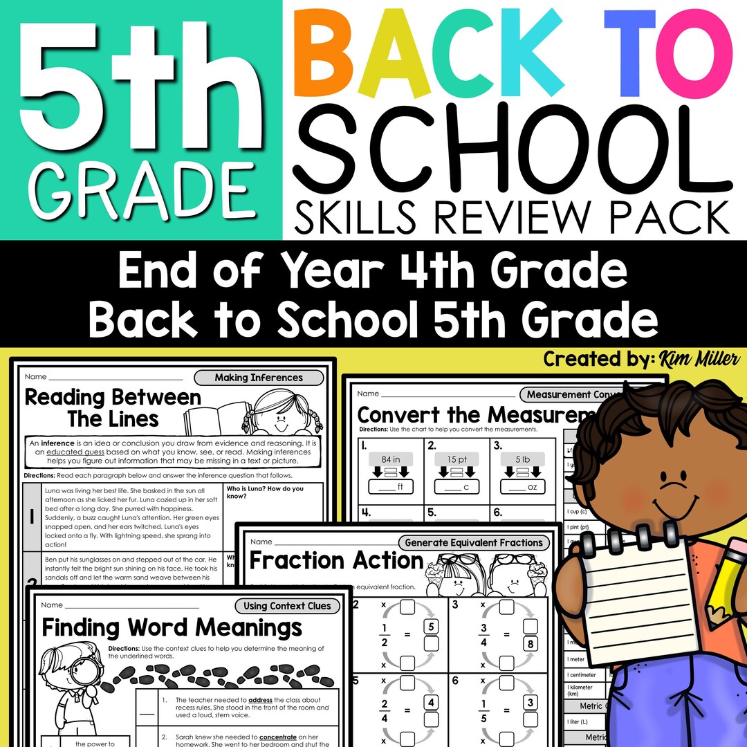 Back to School Activities for Teachers 5th Grade | First Week of School ...
