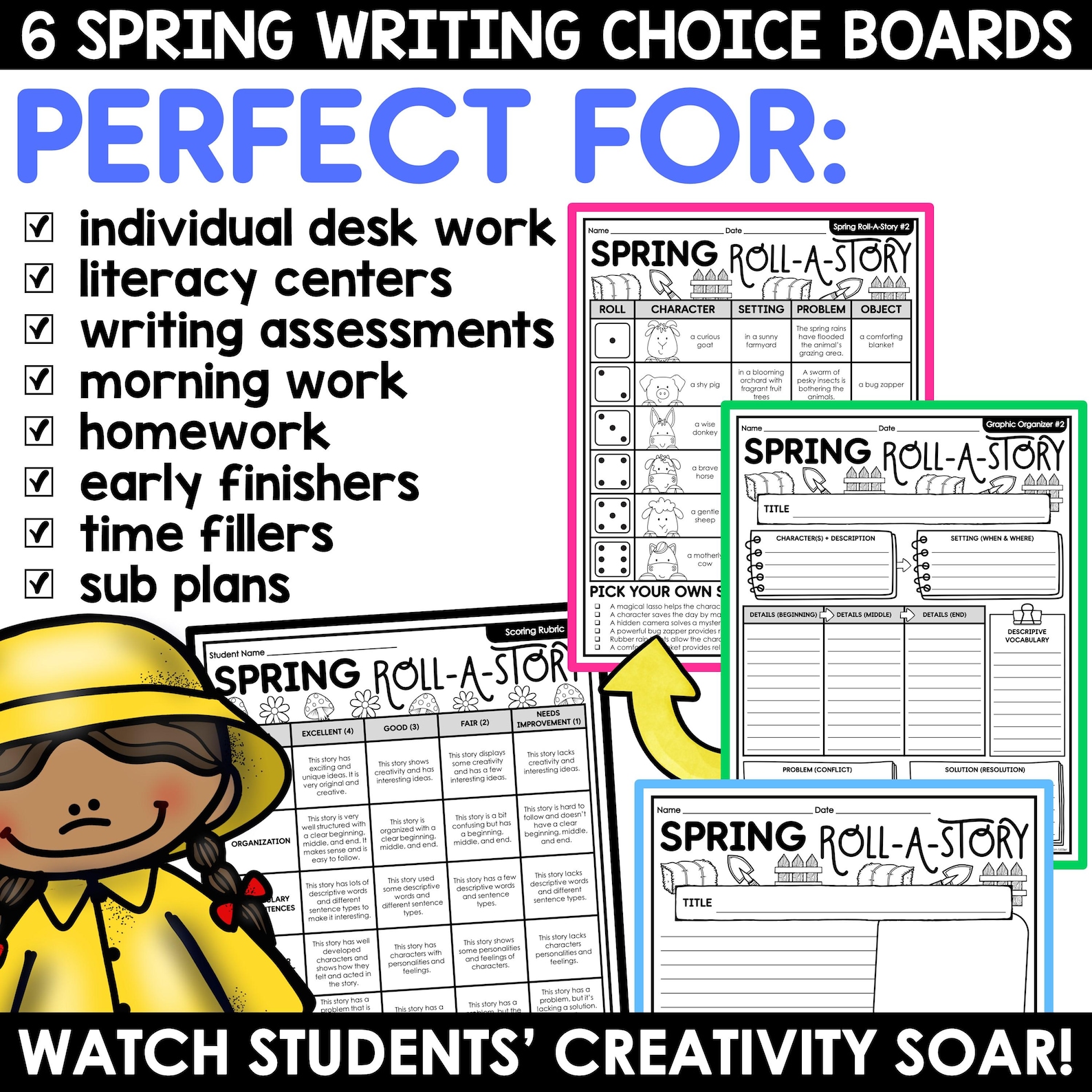 Spring Writing Prompts for Kids Creative Writing Prompts Worksheets ...