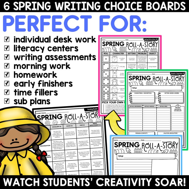 Spring Writing Prompts for Kids Creative Writing Prompts Worksheets ...