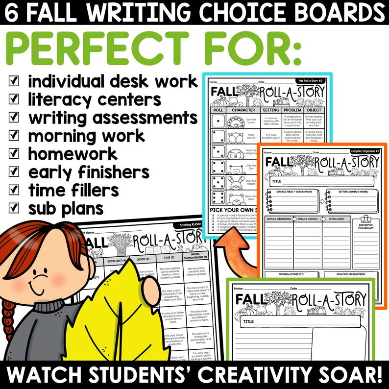 Fall Writing Prompts for Kids Creative Writing Prompts Worksheets ...