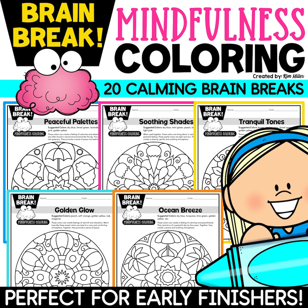 Mindfulness Coloring Pages Activities for Kids | Coloring Pages for ...