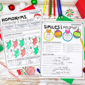 Christmas Activities Math Reading Comprehension Writing Worksheets ...