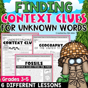 Context Clues Anchor Chart, Vocabulary Worksheets, Reading ...