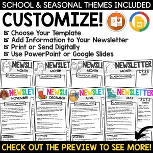 Editable Teacher Newsletter Templates for Parent Communication, School ...